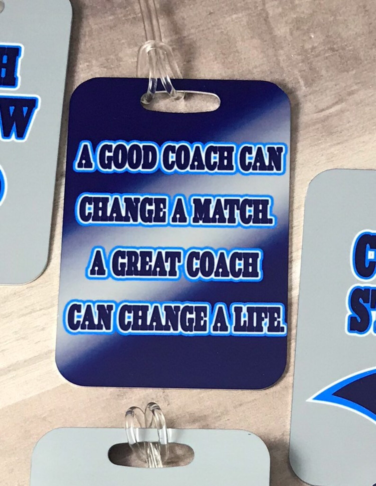 Custom Luggage Tag for Wrestling Coach Using Their Logo "rogers Rams ...