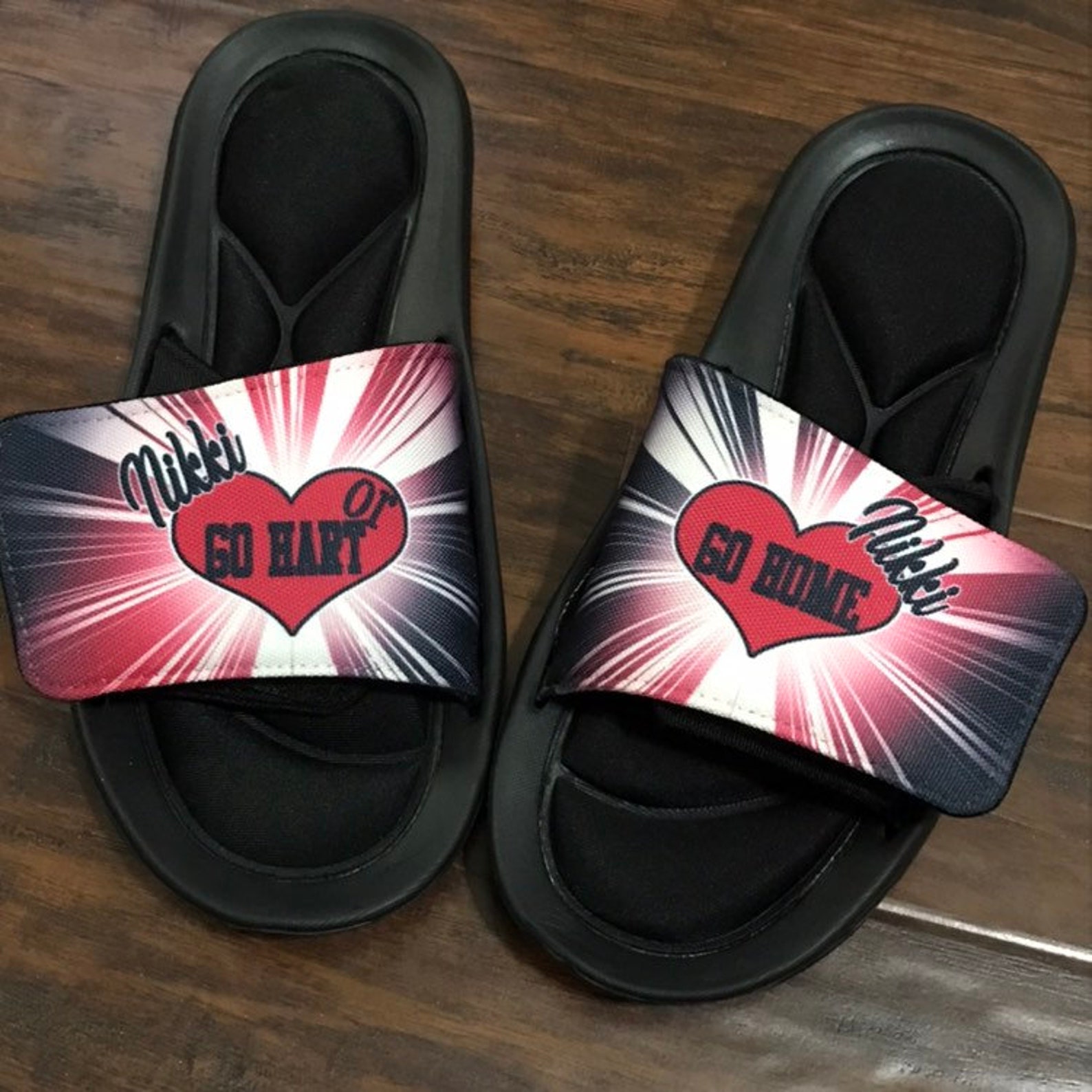 New Style! Custom Sandals, Custom Dance Slides, Slides With Name ...