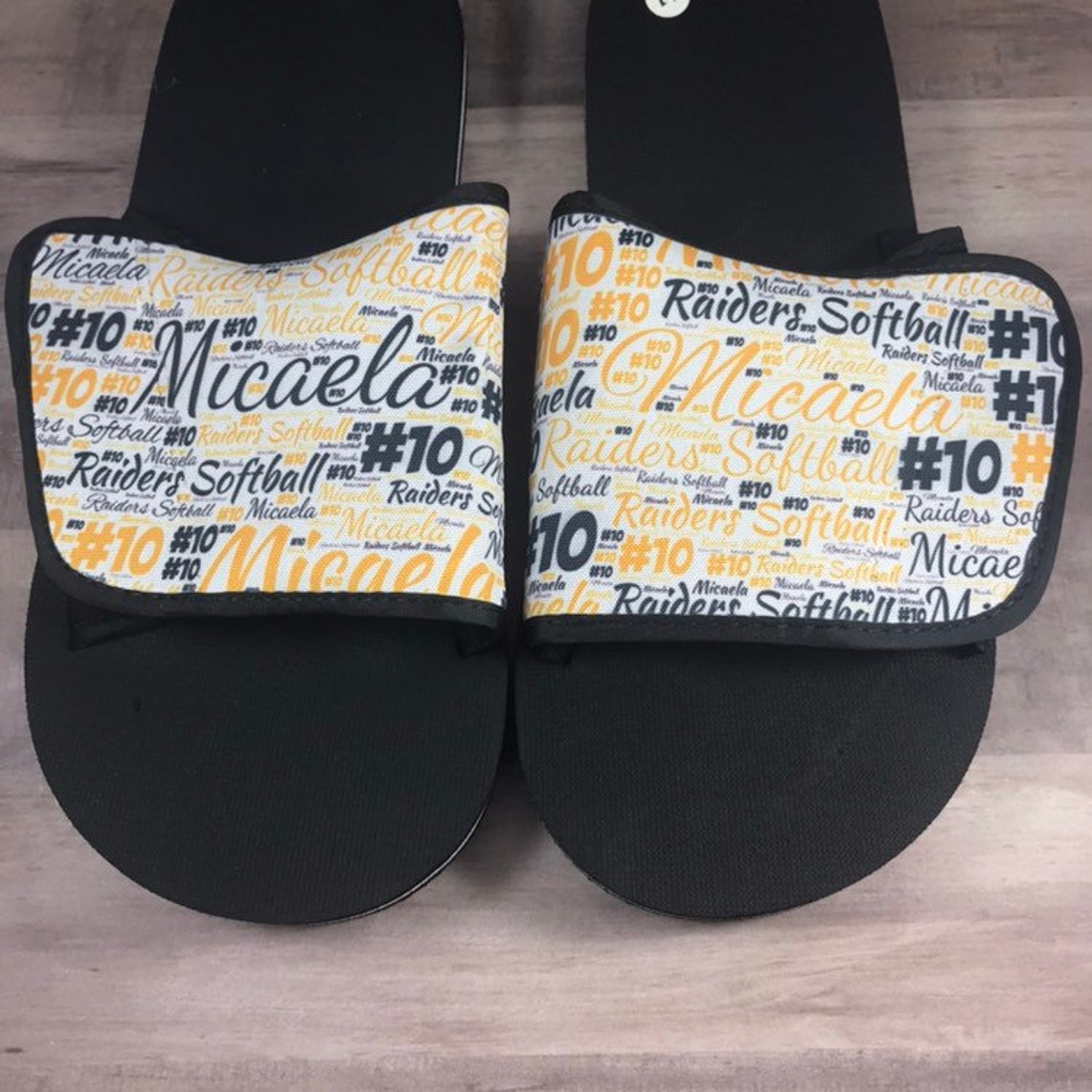 Custom Softball Sandals, Custom Slides, Slides With Name , Sandals With ...
