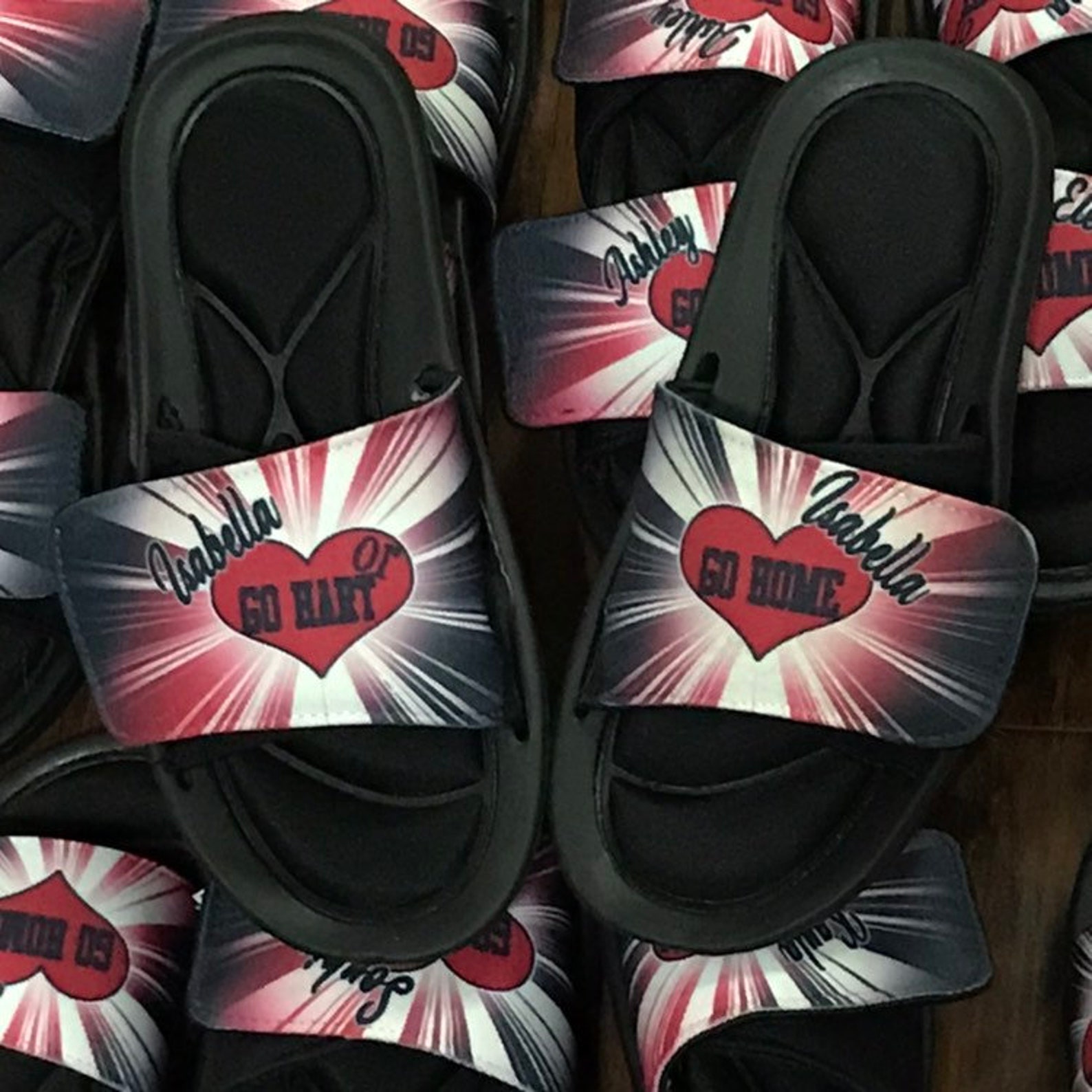 New Style! Custom Sandals, Custom Dance Slides, Slides With Name ...