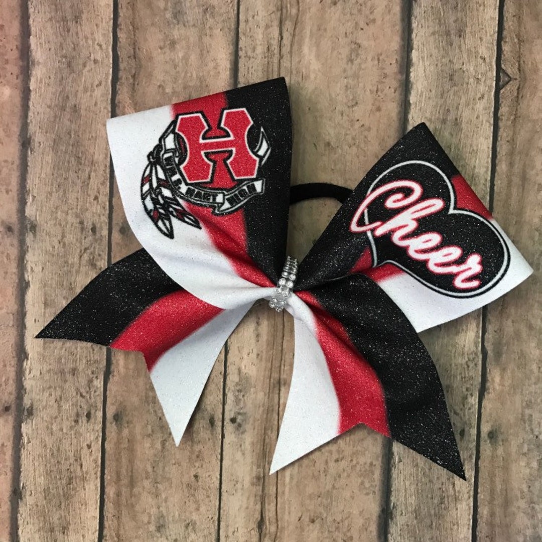 Highschool Sideline Cheer Bow Fully Sublimated on Glitter and Able to ...