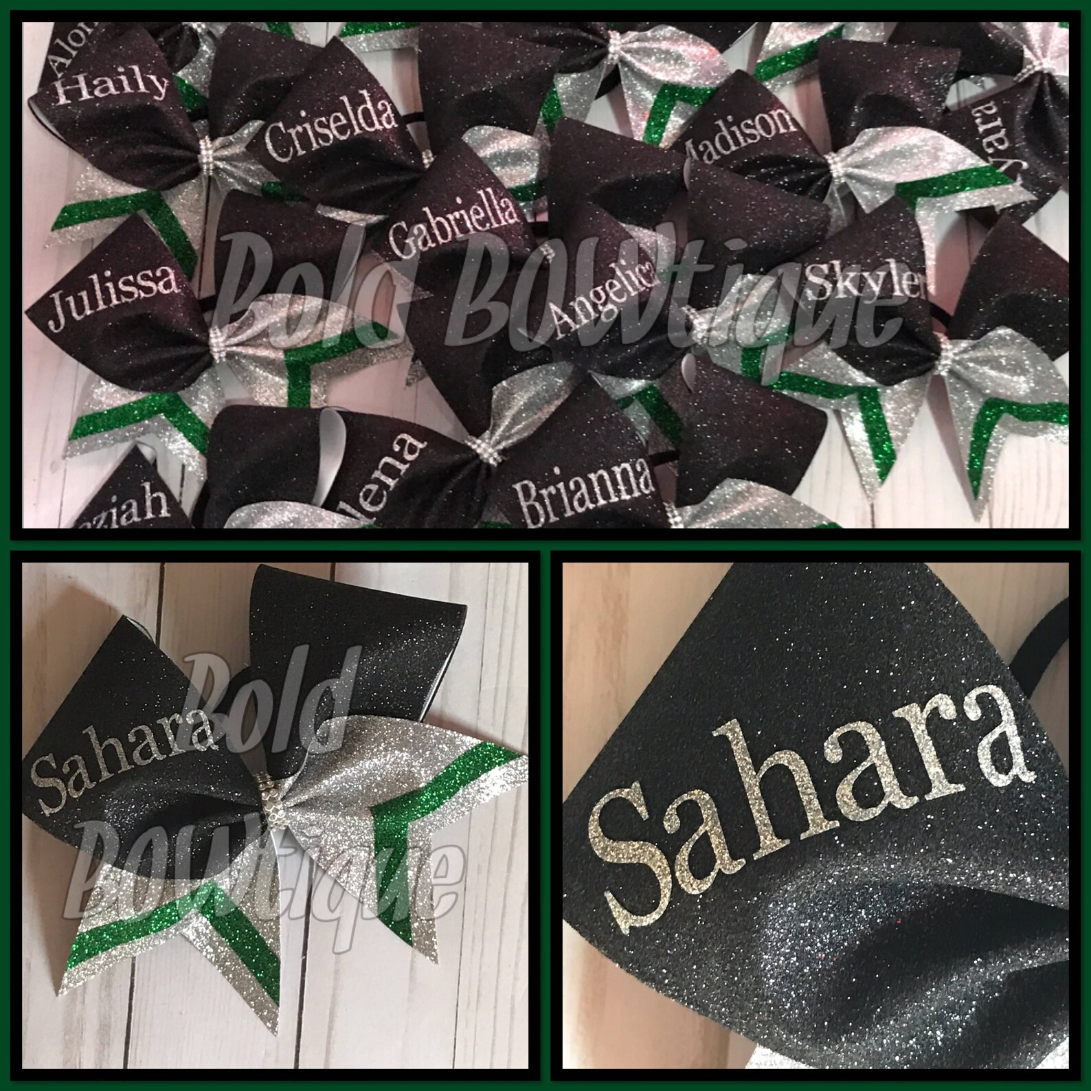 Glitter Cheer Bow With Name and Ute Chevron V Tail Accent. Custom ...