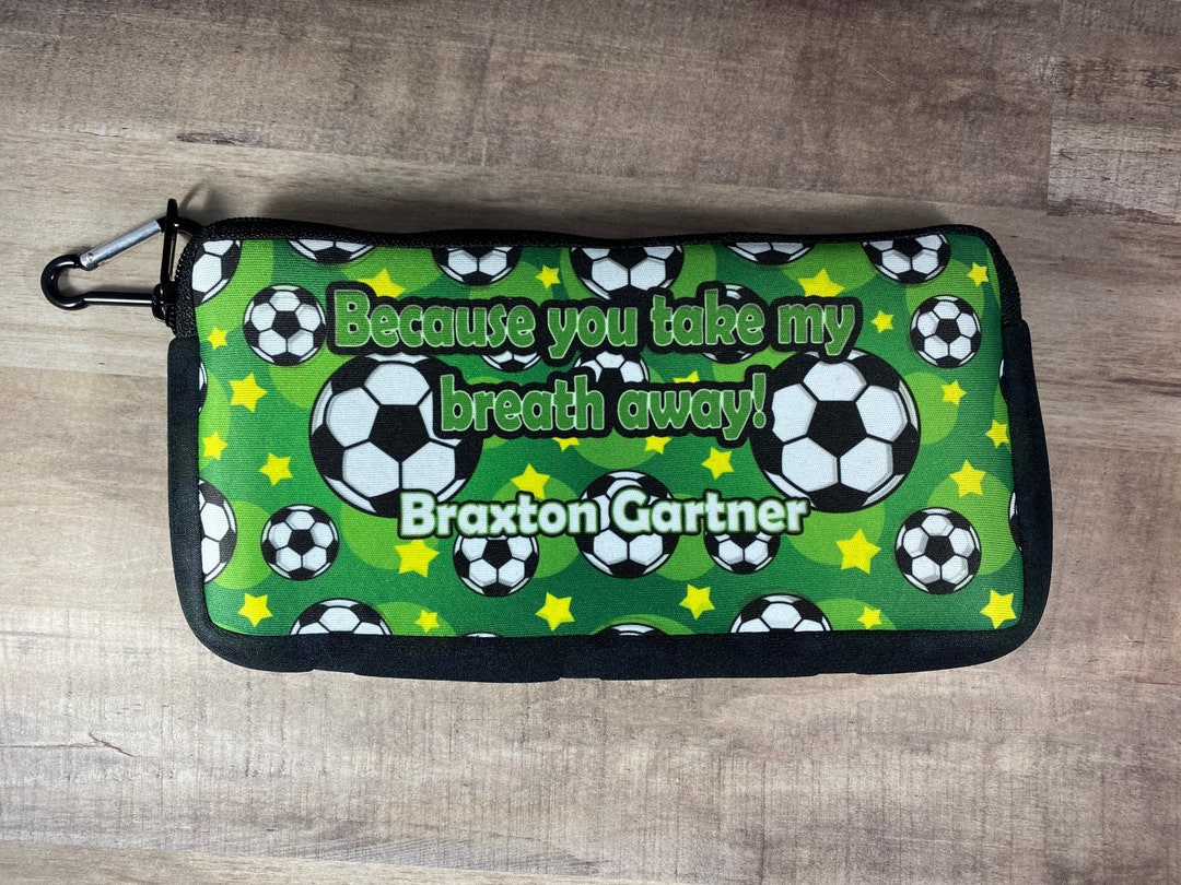 Custom Soccer Themed Insulated Inhaler and Spacer Bag, School Inhaler ...