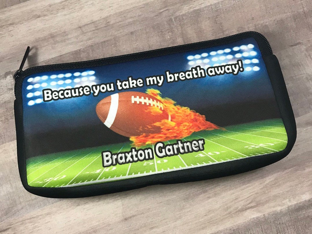 Custom Football Themed Insulated Inhaler and Spacer Bag, School Inhaler ...