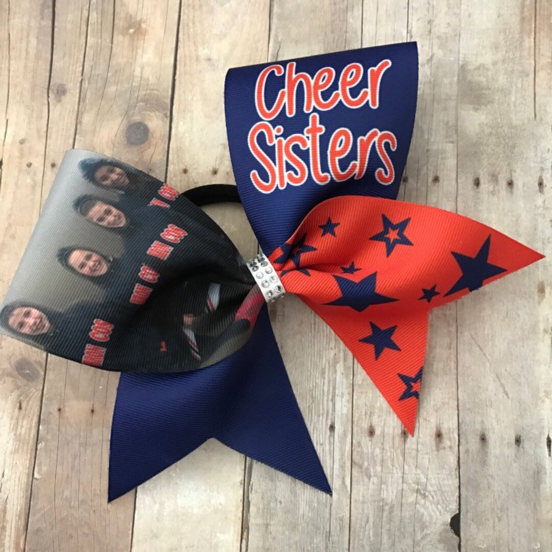 Photo Bow for Your Best Friends. Personalized Best Friend Cheer Bow - Etsy