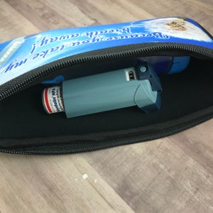 Custom Outdoor Allergy Themed Insulated Inhaler and Spacer Bag, School ...