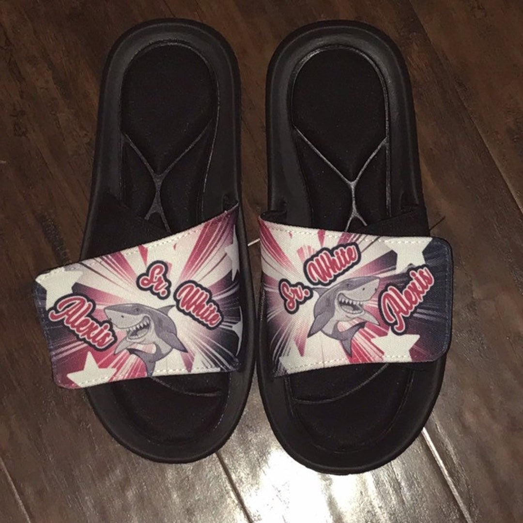 New Style! Custom Cheerleader Sandals, Custom Cheer Slides, Slides With ...