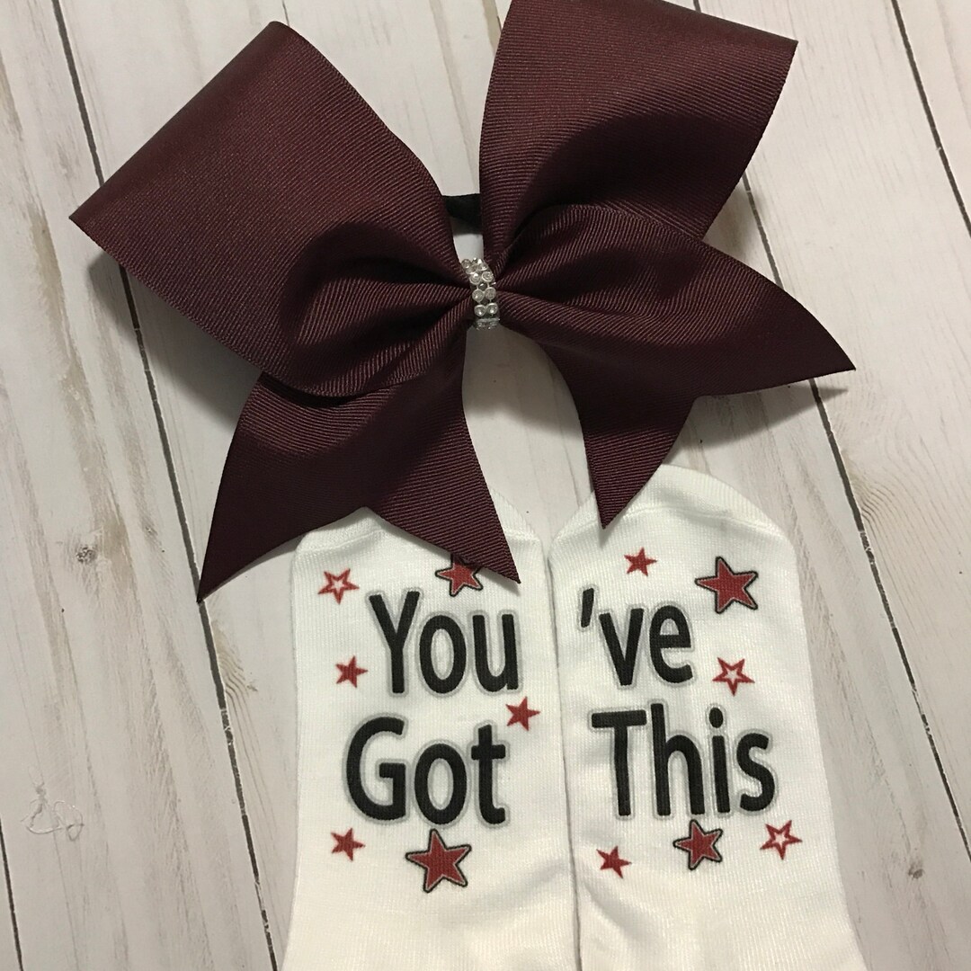 Custom Cheer Socks. Perfect Gift for the Cheerleader in Your Life *bow ...