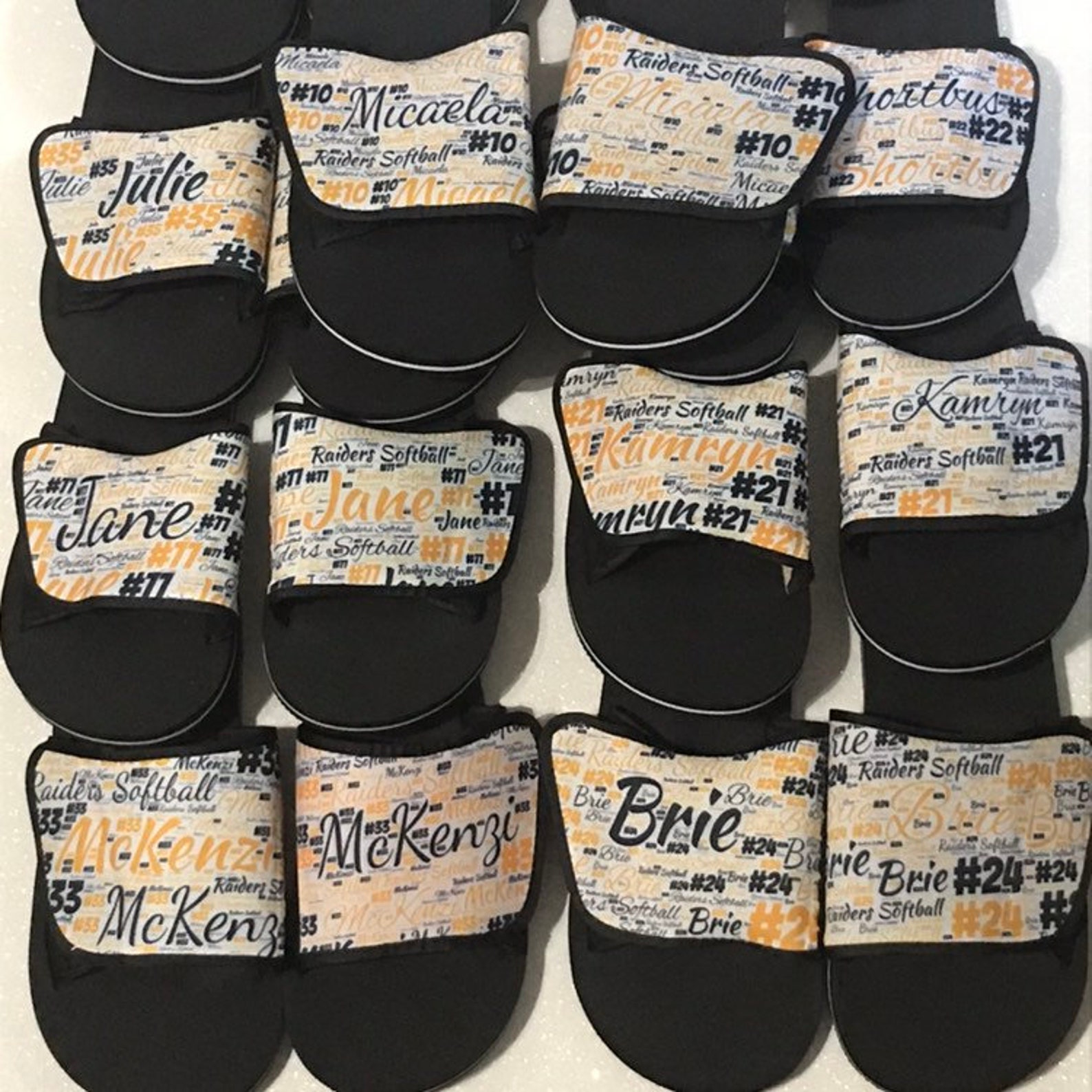 Custom Softball Sandals, Custom Slides, Slides With Name , Sandals With ...