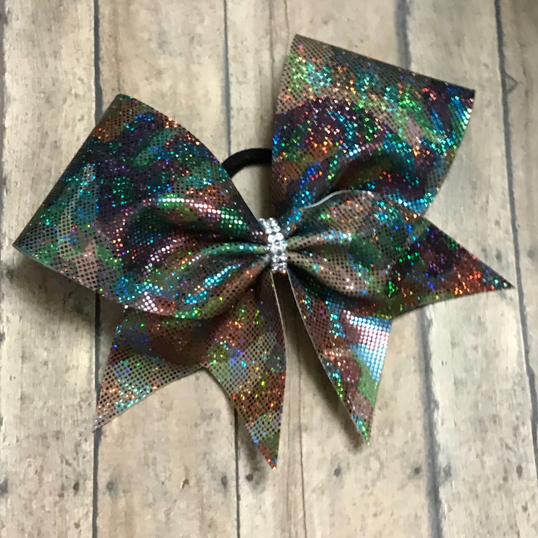Camouflage Fabric Cheer Bow, Cheerleader, Cheerleading, Large Bow ...