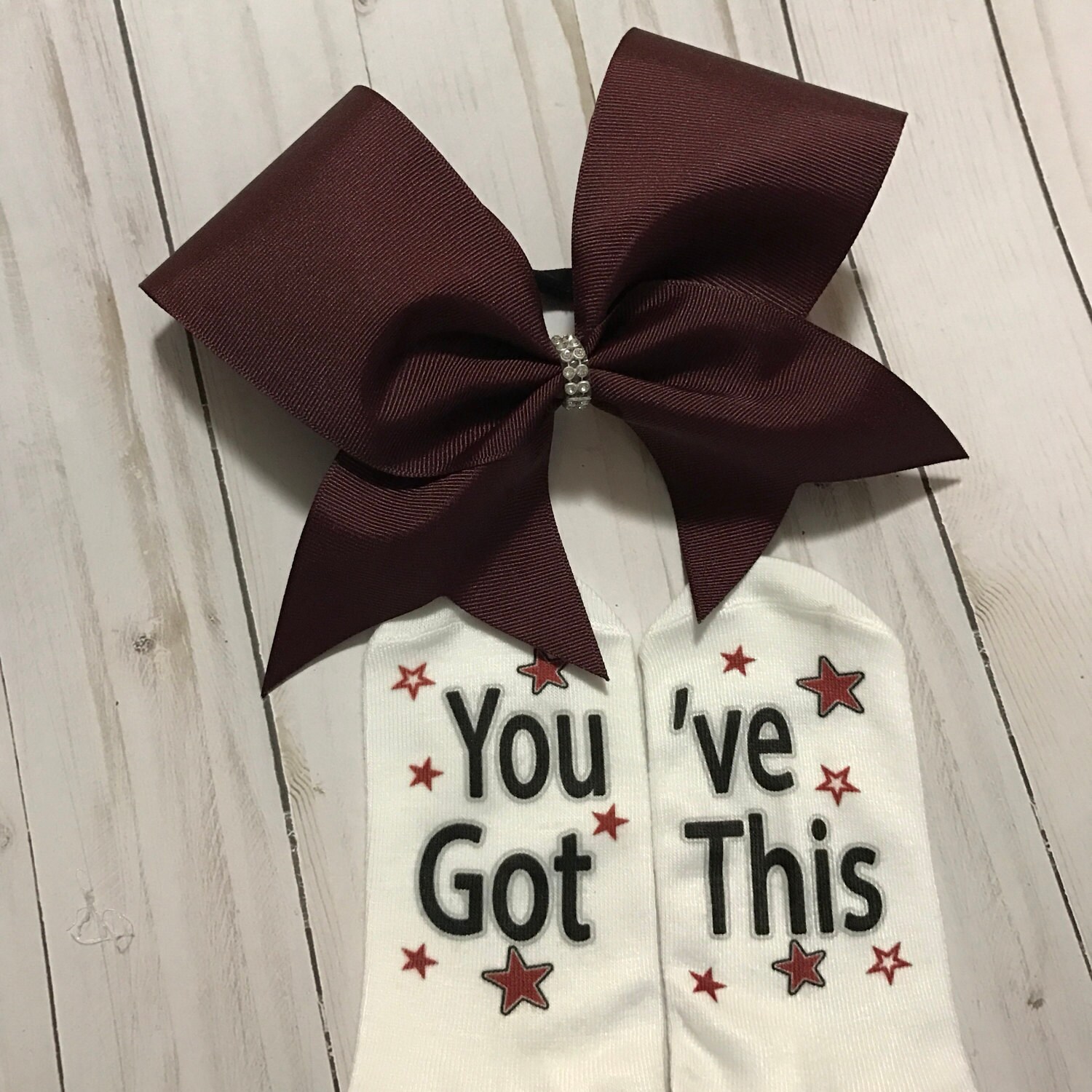 Custom cheer socks. Perfect gift for the cheerleader in your | Etsy