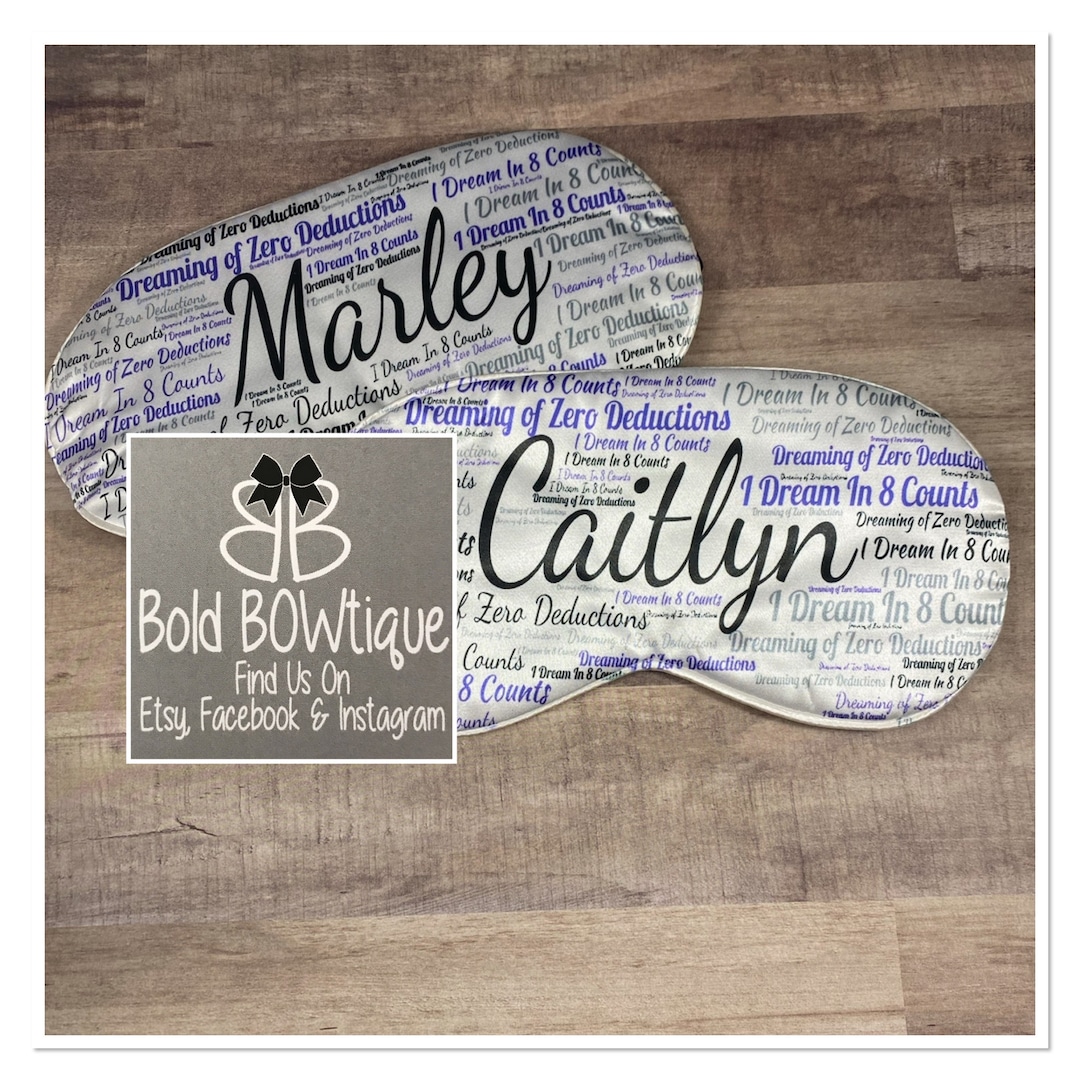 Custom Cheer Sleep Masks, Sleeping Masks, Cheerleading Mask ...