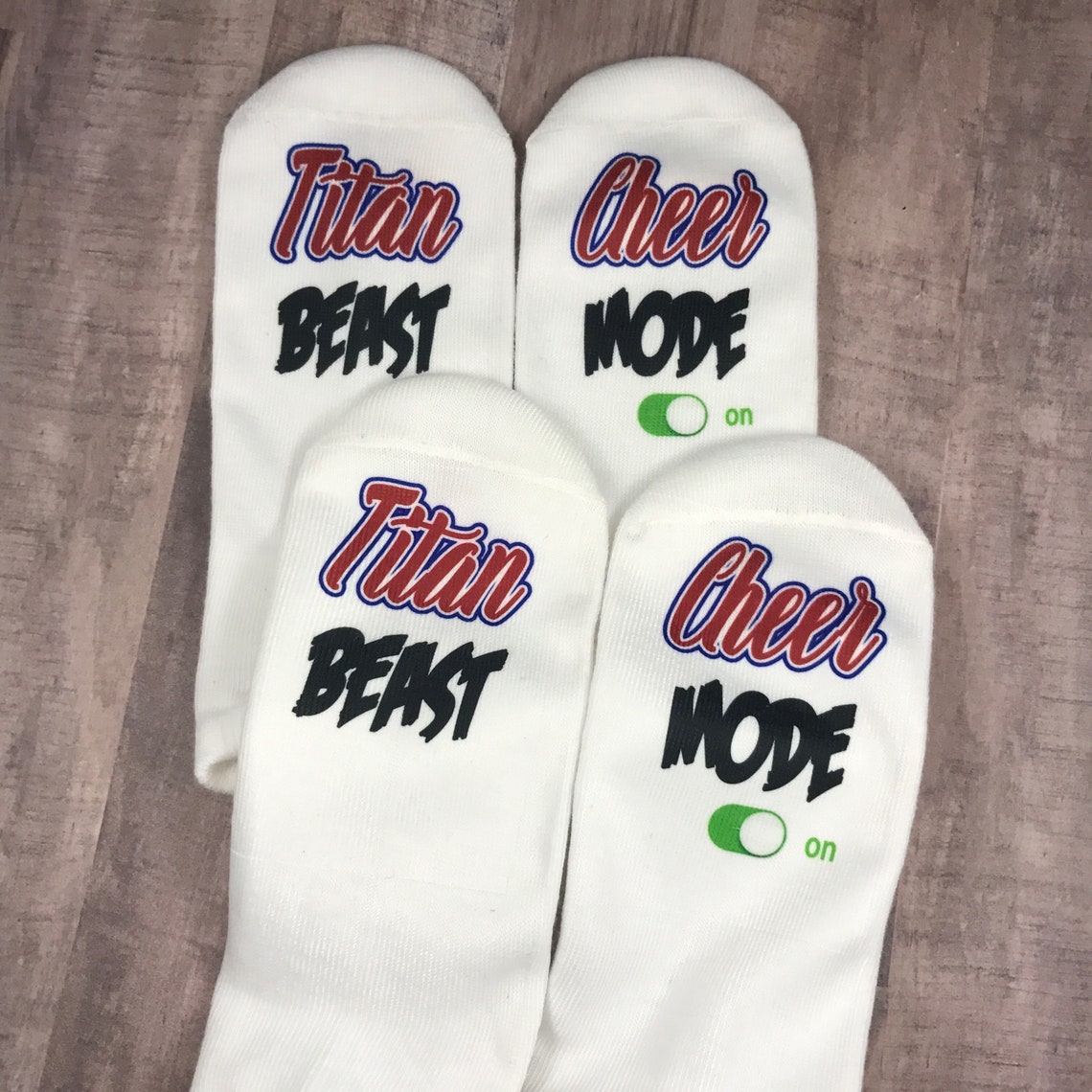 Titan Cheer Socks Custom Cheer Socks Cheer Tryout Socks | Etsy