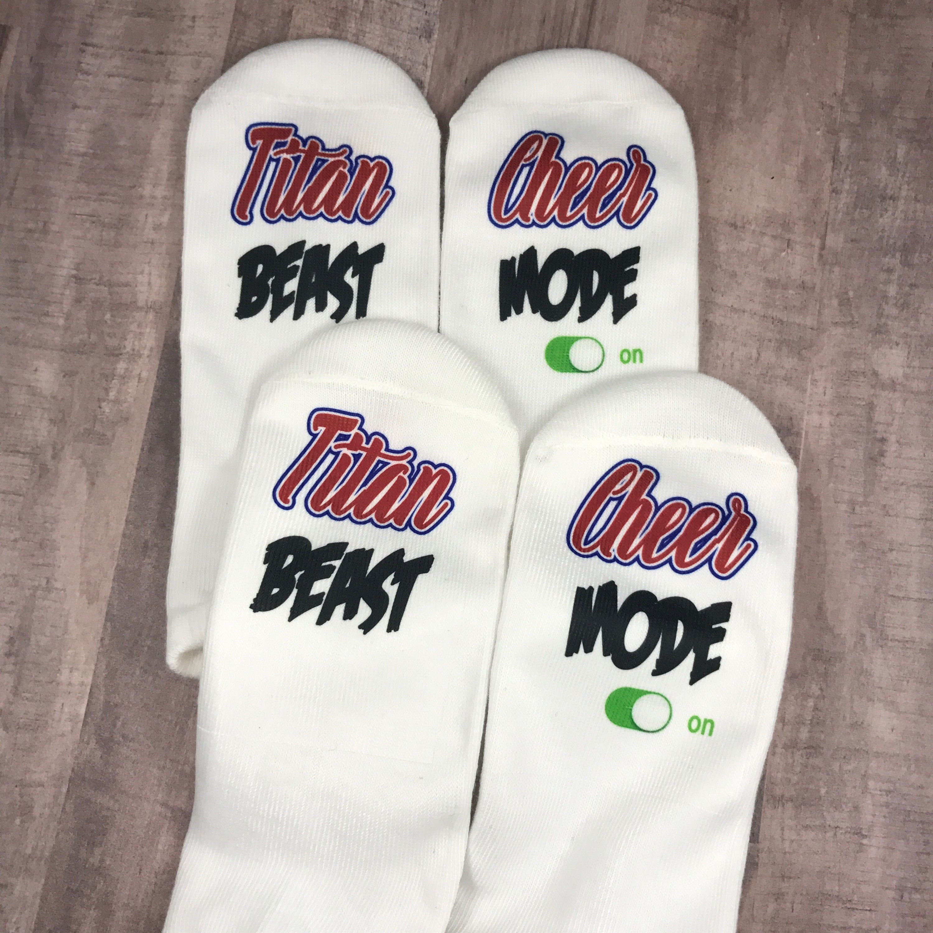 Titan Cheer Socks Custom Cheer Socks Cheer Tryout Socks | Etsy