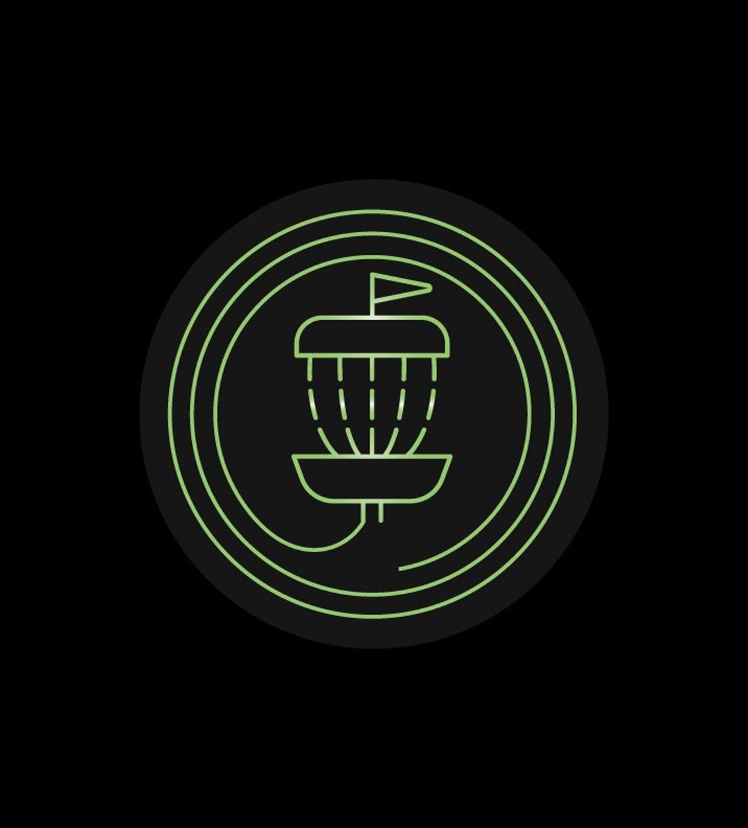 Green Circle Disc Golf Sticker - Etsy
