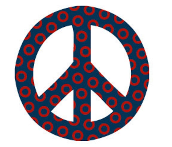 Peace Sign Donut Print Sticker | Etsy