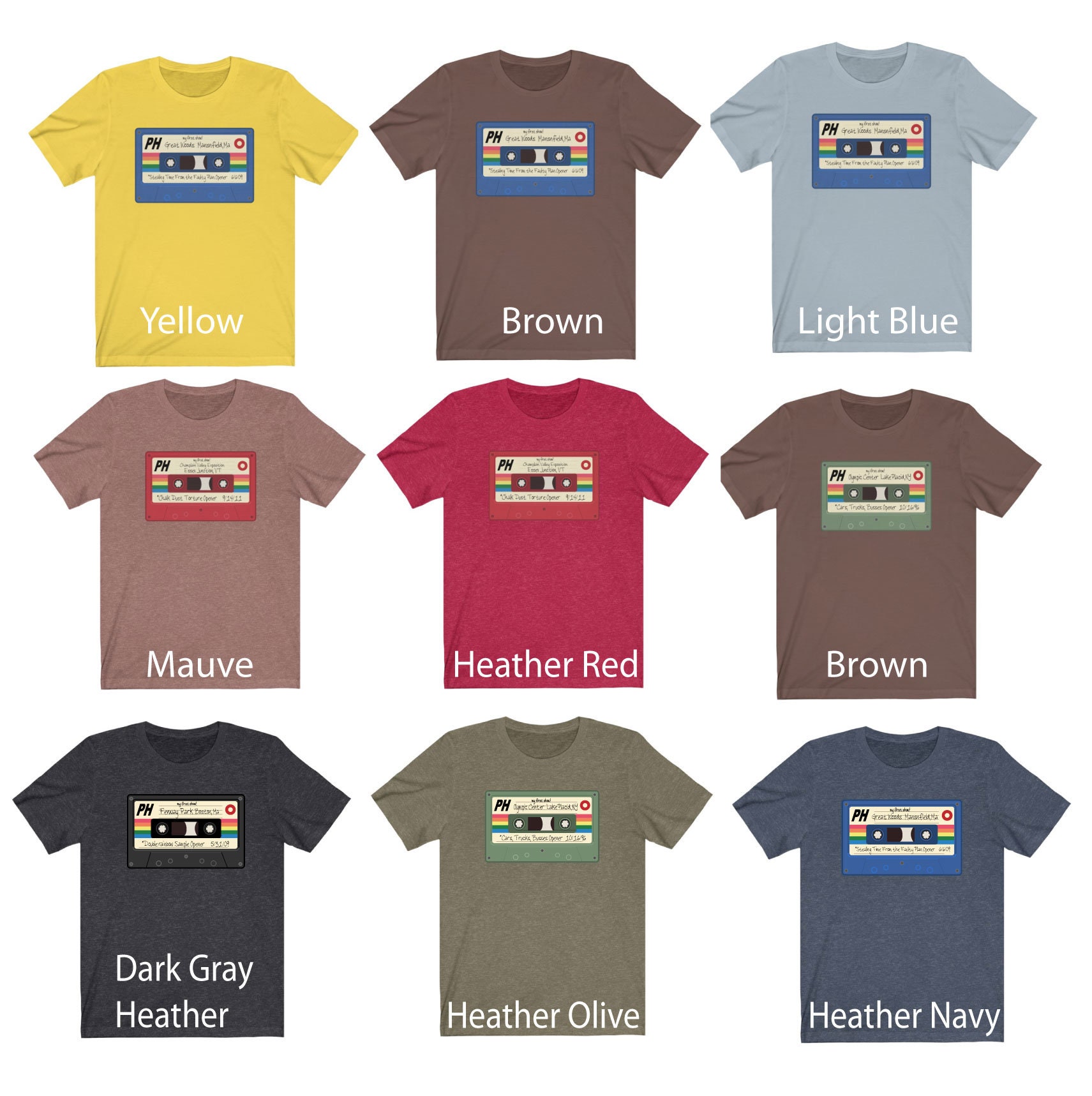 CUSTOM Phish First Show Tape Shirt - Etsy