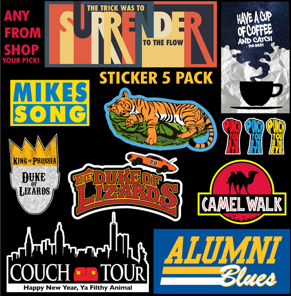 Sticker 5 Pack Any From Shop Your Pick - Etsy