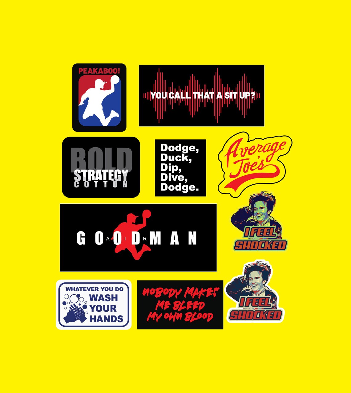 Dodgeball Sticker Pack - Etsy