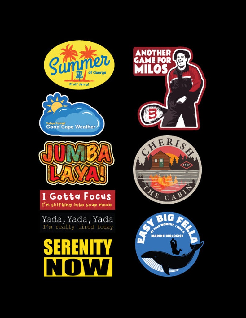 V2- SEINFELD Sticker Mini Pack - Etsy