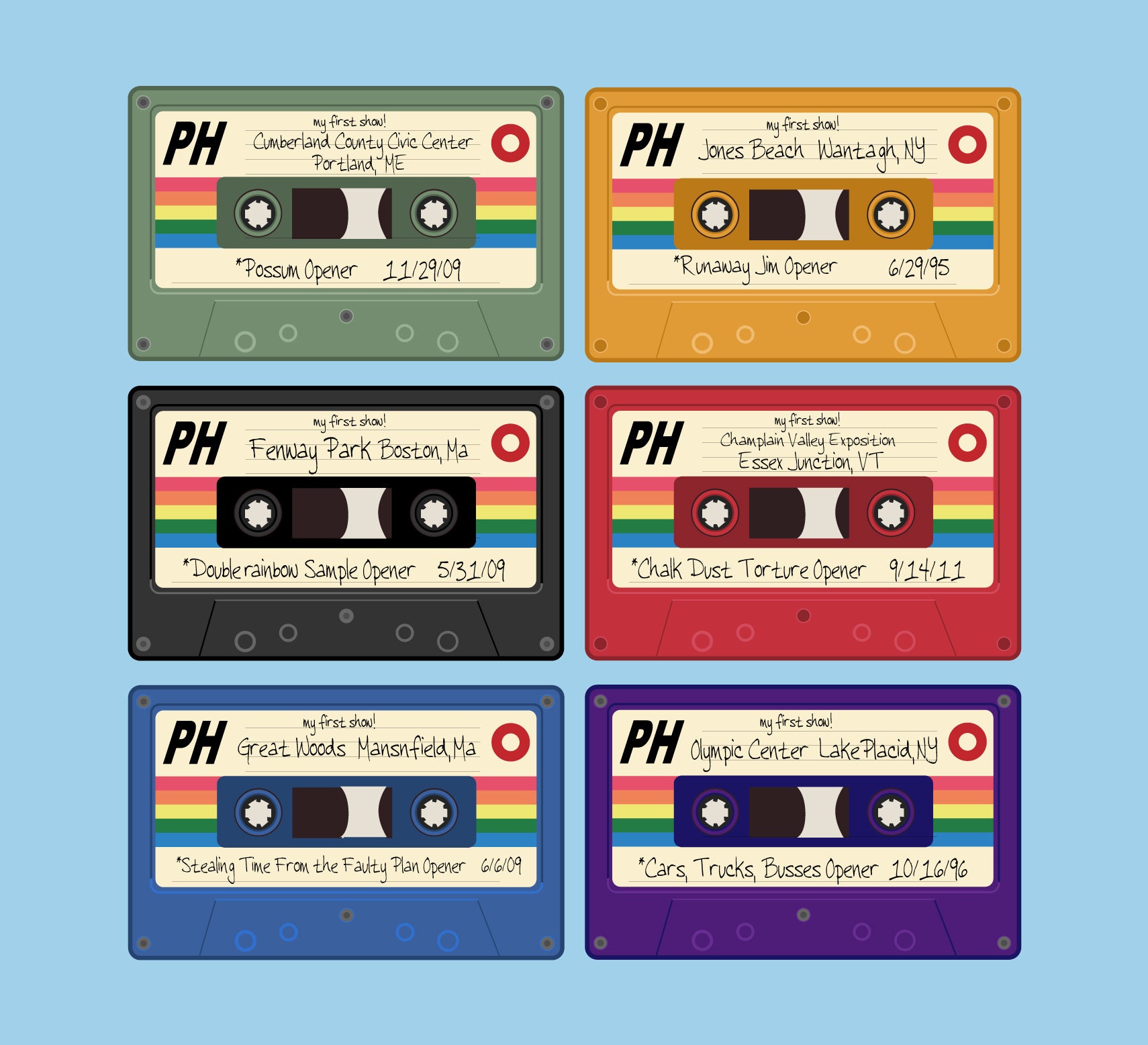 CUSTOM Phish First Show Tape Shirt - Etsy