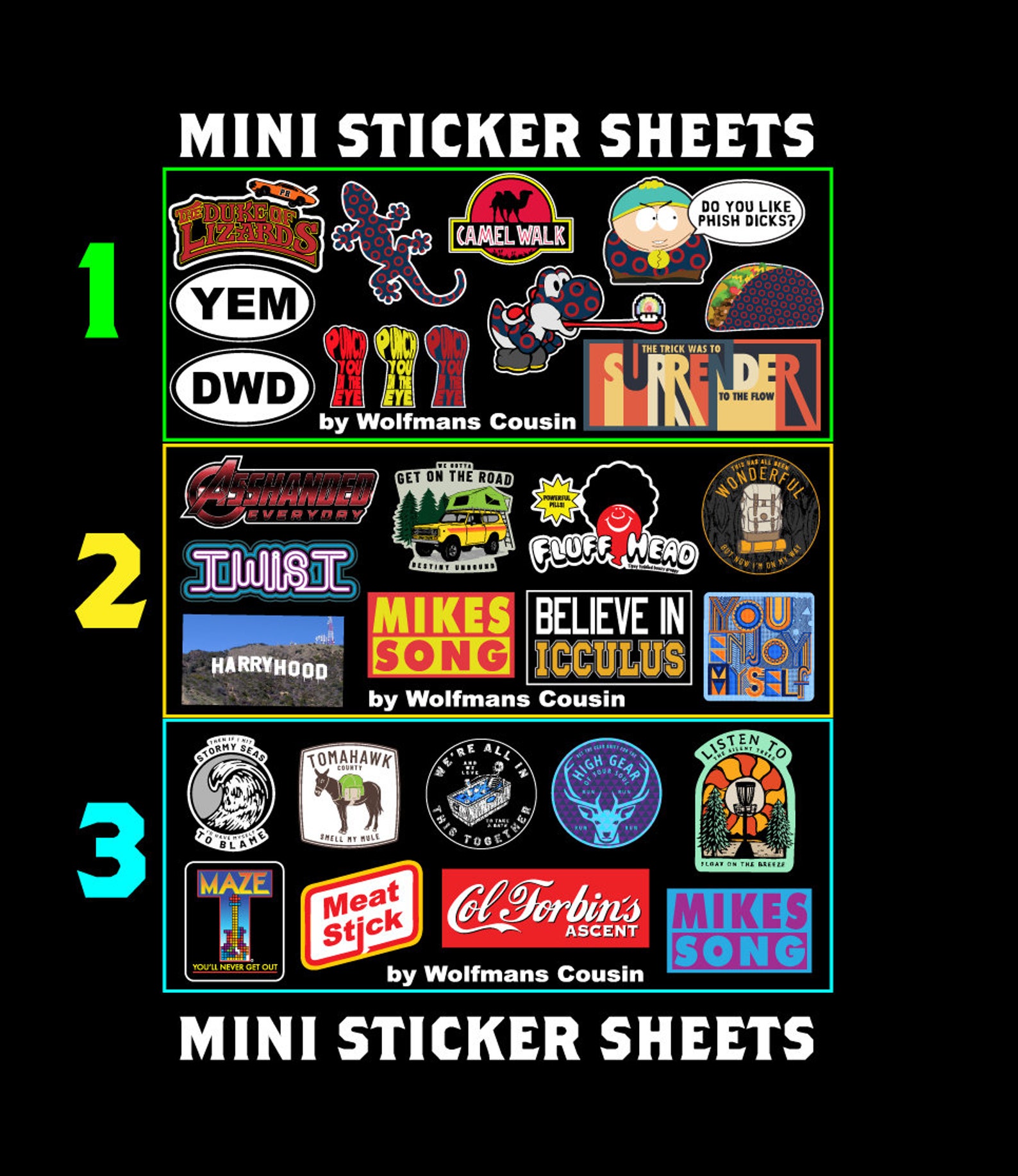 Mini Sticker Sheet 3 OPTIONS - Etsy