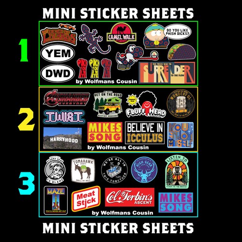 Phish Sticker Sheet - Etsy