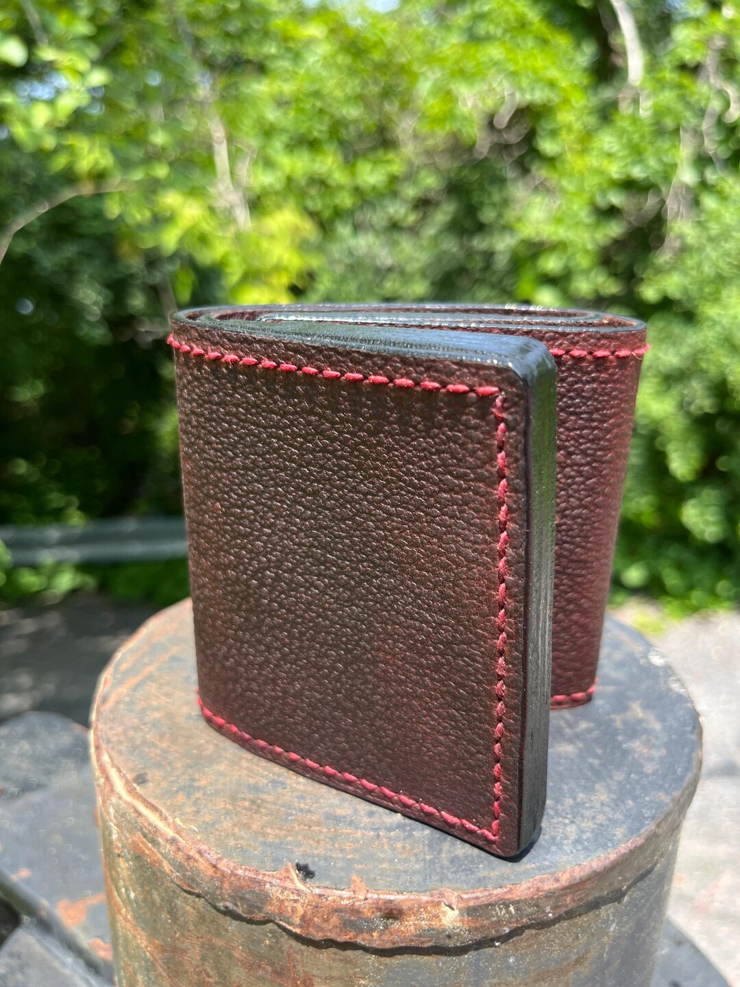 Brazil Rock Salt Heritage Leather Trifold Wallet - Etsy