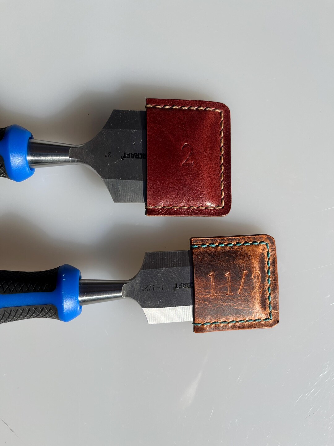 Bordeaux & Copper Heritage Leather Chisel Guards - Etsy