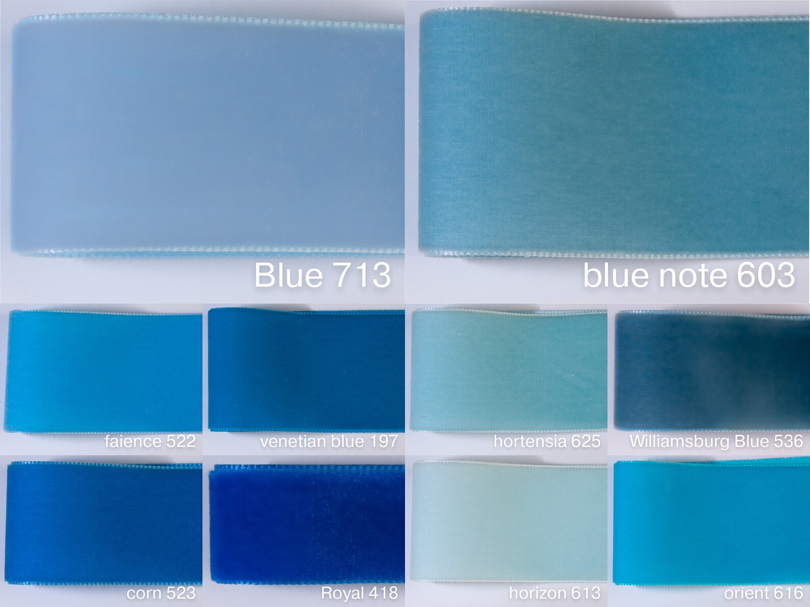 Velvet Ribbon in Light Blue and Other 70 Colors. 158 Inch - Etsy