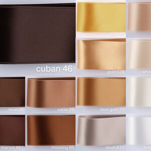 Golden Satin Ribbon. 2.5 Cm, 4 Cm, 5 Cm Width for Tailoring, Crafts ...