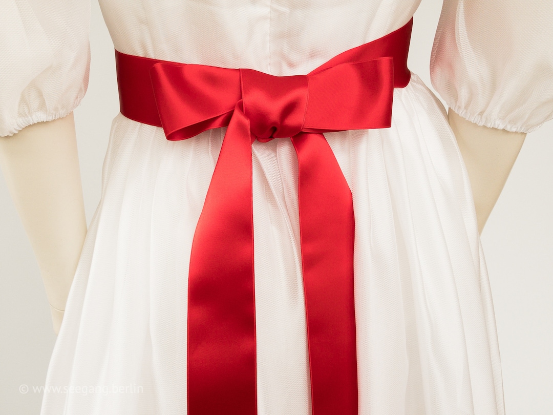 Luxury Satin Ribbon to Tie a Belt in Shades of Red! for Wedding Dresses ...