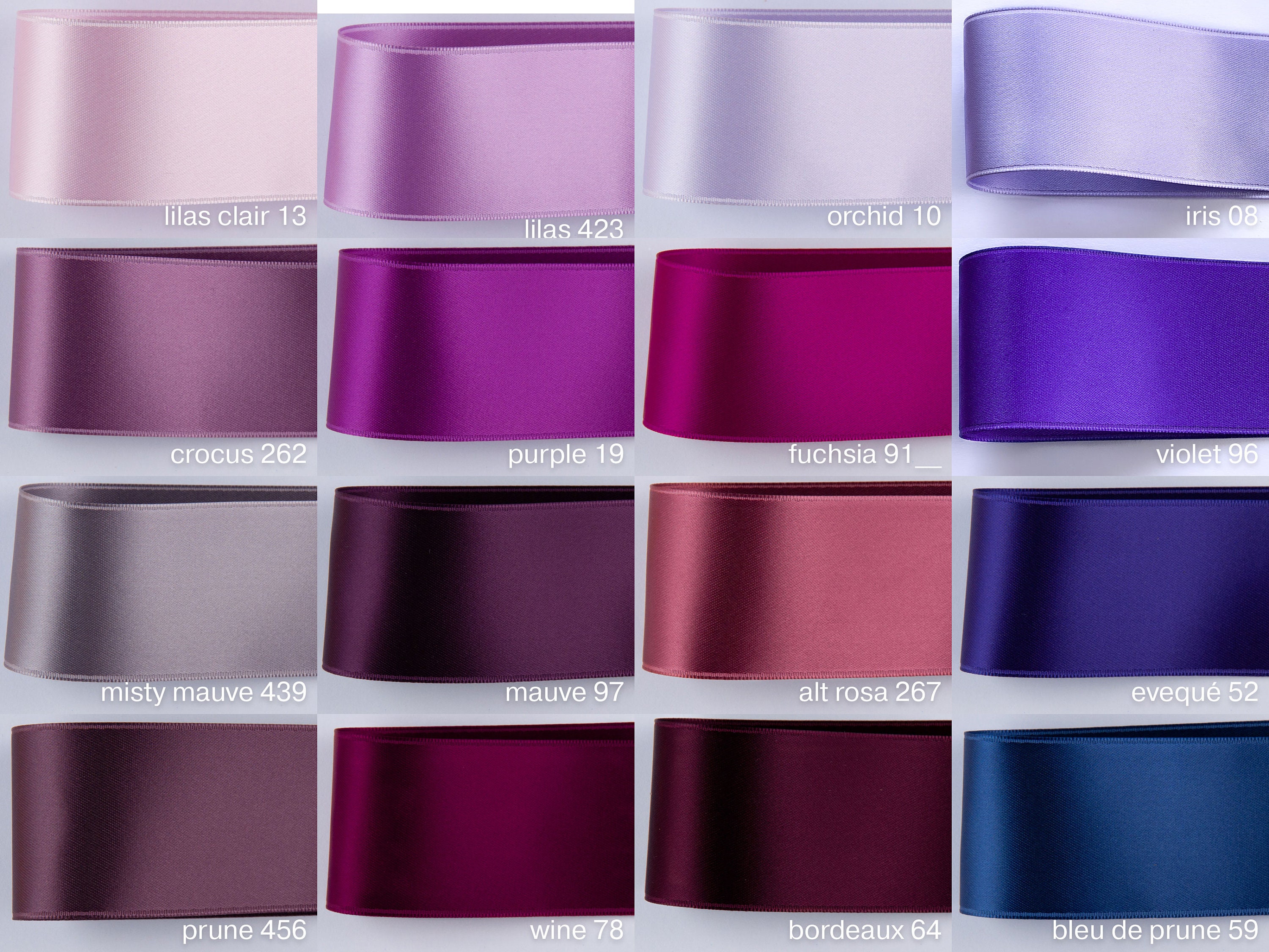 Satin Ribbon for a Belt With a Bow for Dresses and Gowns. Violet ...