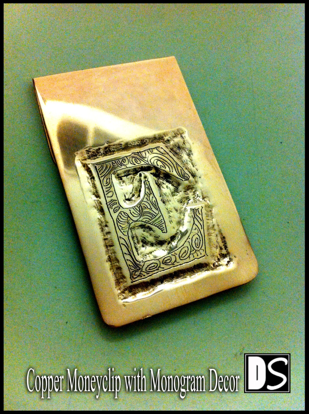 Hand Engraved Copper Money Clip: Personalized Monogram Gift - Etsy