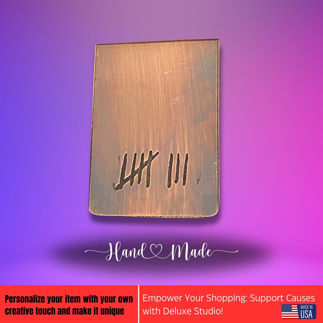 Custom Tally Marks Bronze Bookmark - Handmade Gift for Book Lovers ...