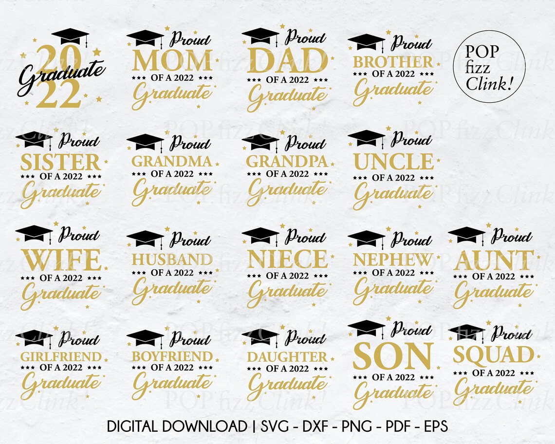 Proud of a 2022 Graduate Svg, Graduation Family Svg, Graduation Svg ...