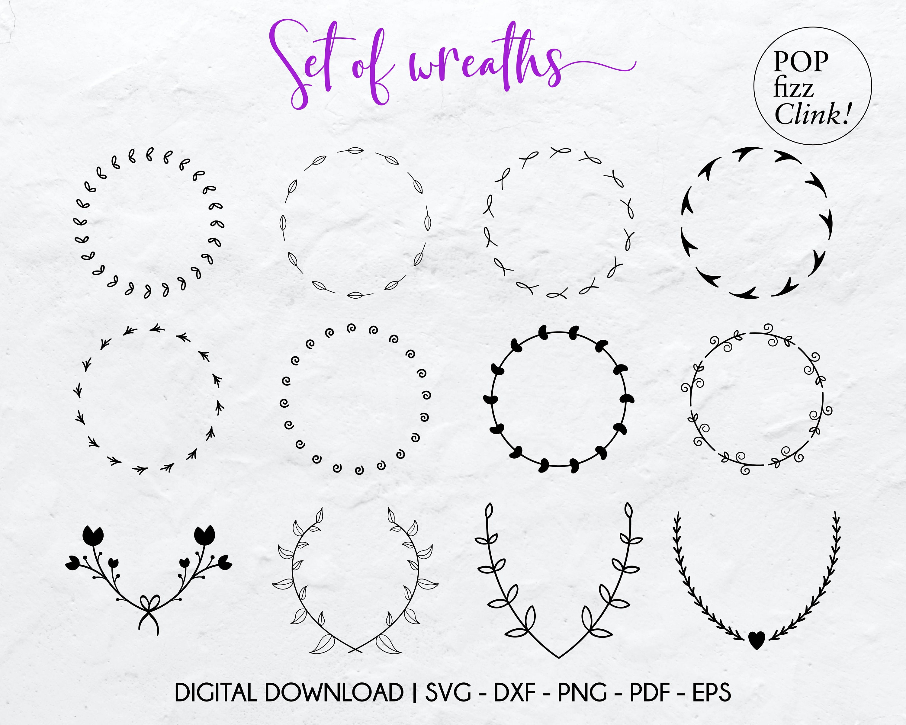 Wreaths Svg, Hand Drawn Wreath, Cricut Wreath File, Christmas Cut File ...