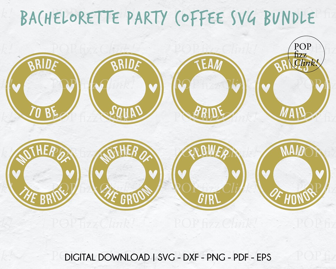 Customized coffee cup decal svg bundle Coffee cup svg for | Etsy