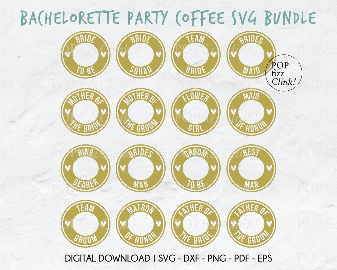 Customized Coffee Cup Decal Svg Bundle, Coffee Cup Svg for Cold Cup ...