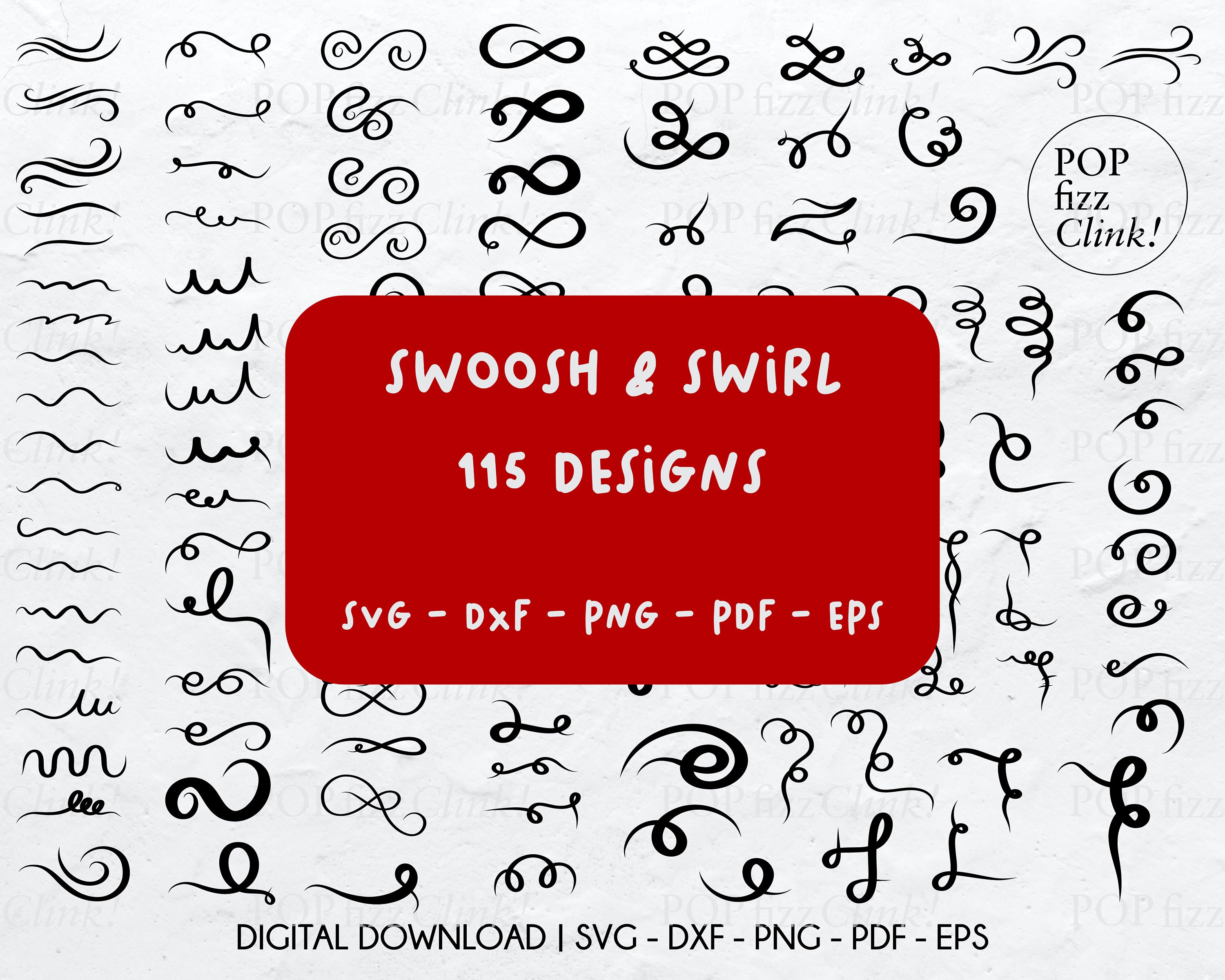 Swirl SVG / Flourish SVG / Swoosh SVG / Ornaments Svg / Stroke Svg ...