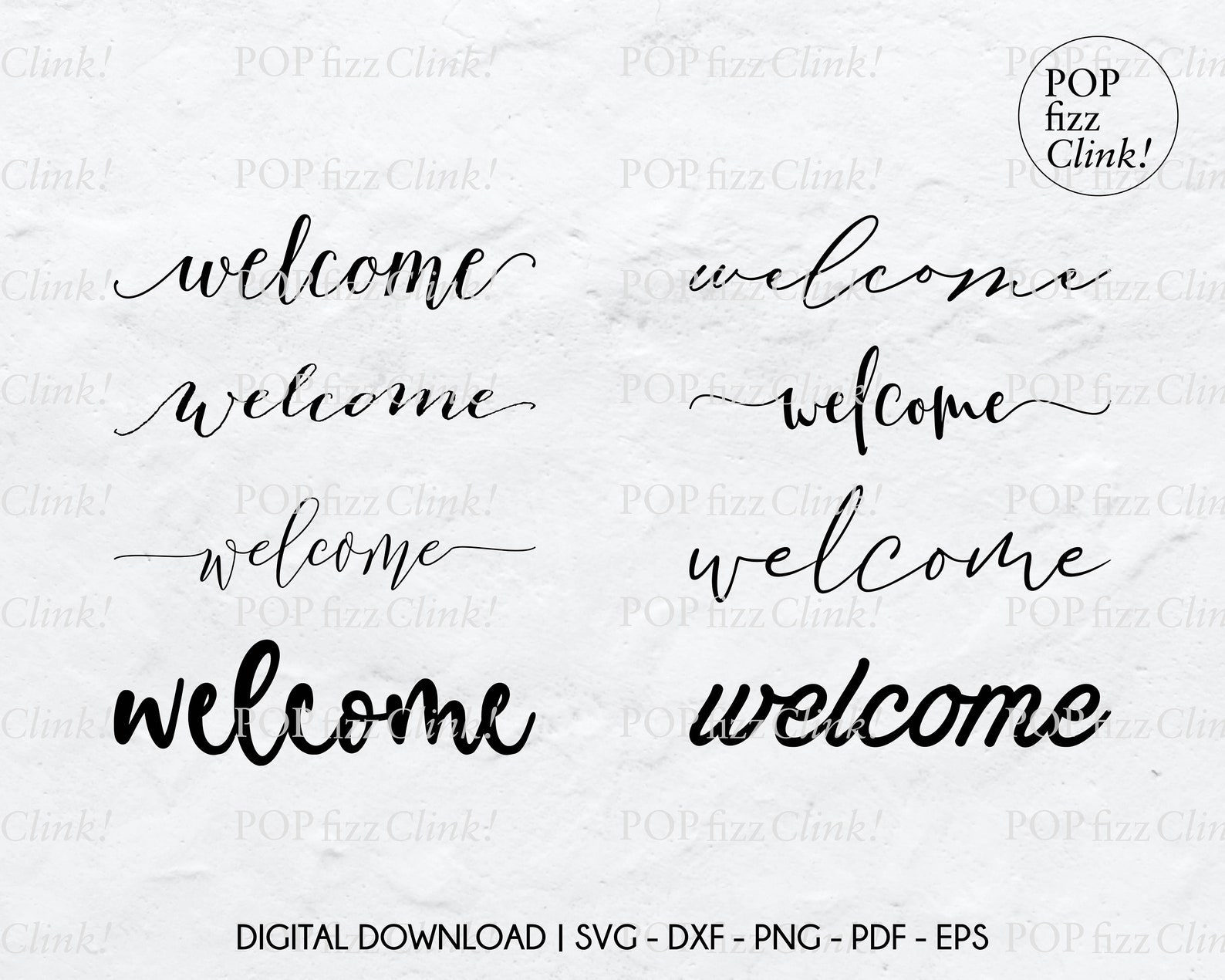 Welcome Svg, Wedding Welcome Png, Cursive Calligraphic Welcome Sign Svg ...