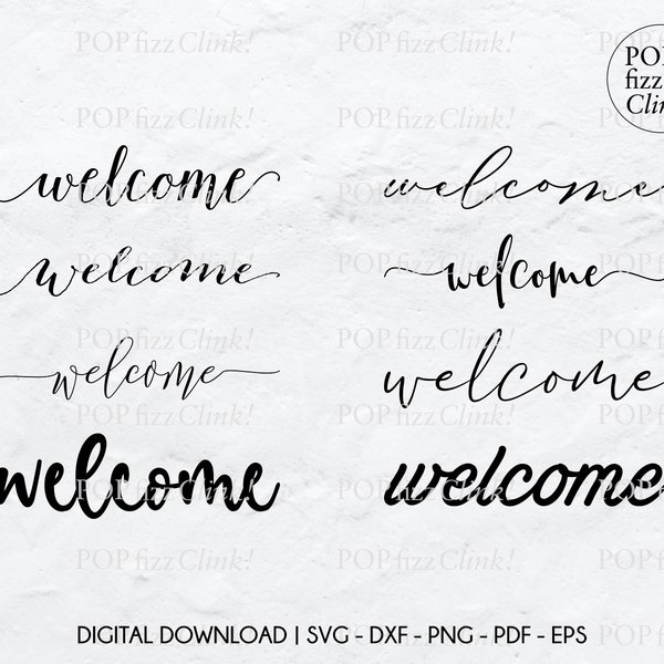 Welcome Cursive Svg - Etsy