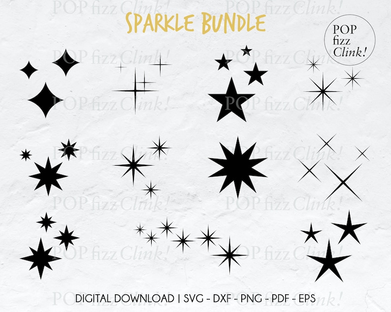 Sparkle Svg Sparkle Stars Svg Sparkle Cut Files for Circuit - Etsy