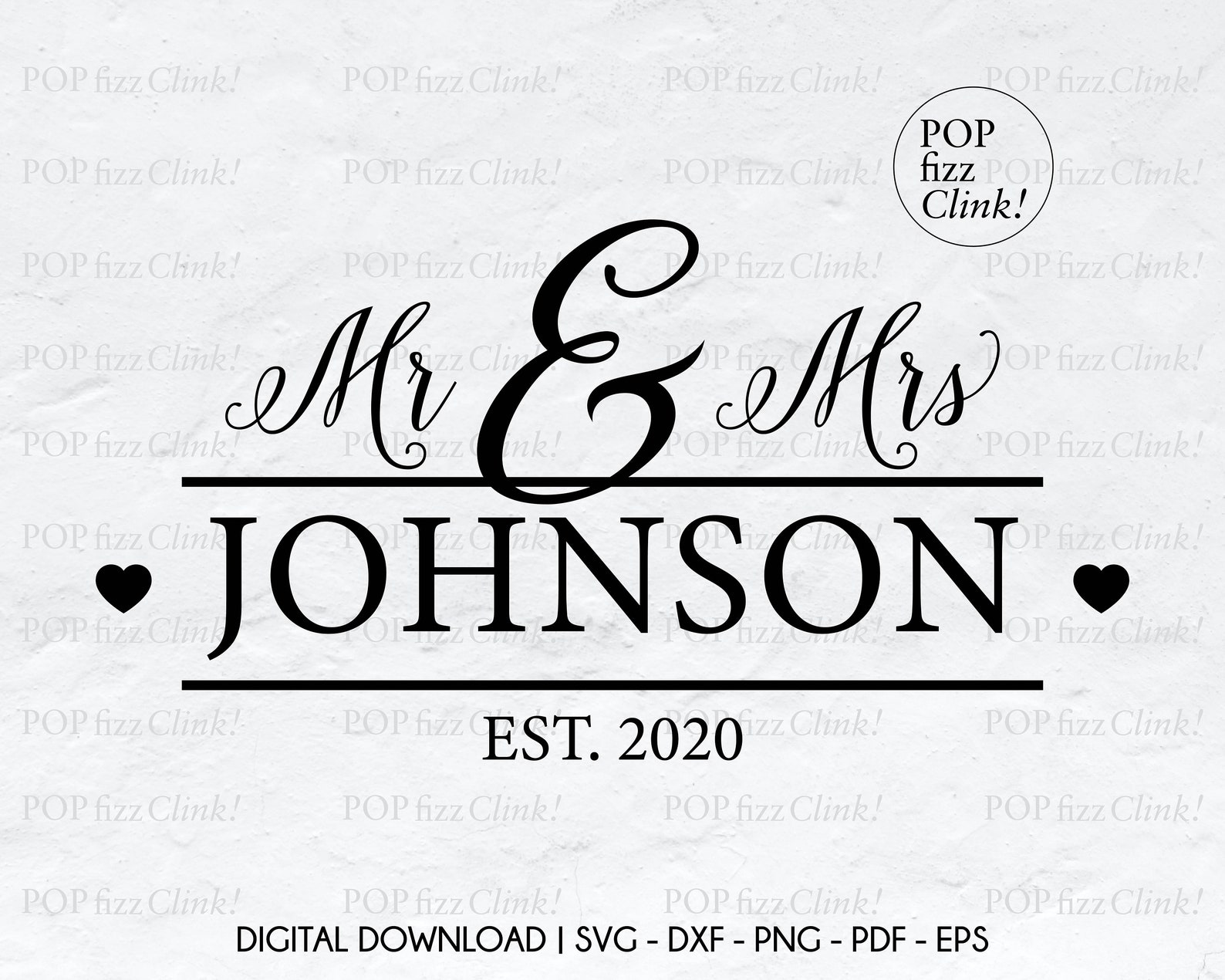 Mr and Mrs Svg Family Svg Last Name Svg Established Svg | Etsy