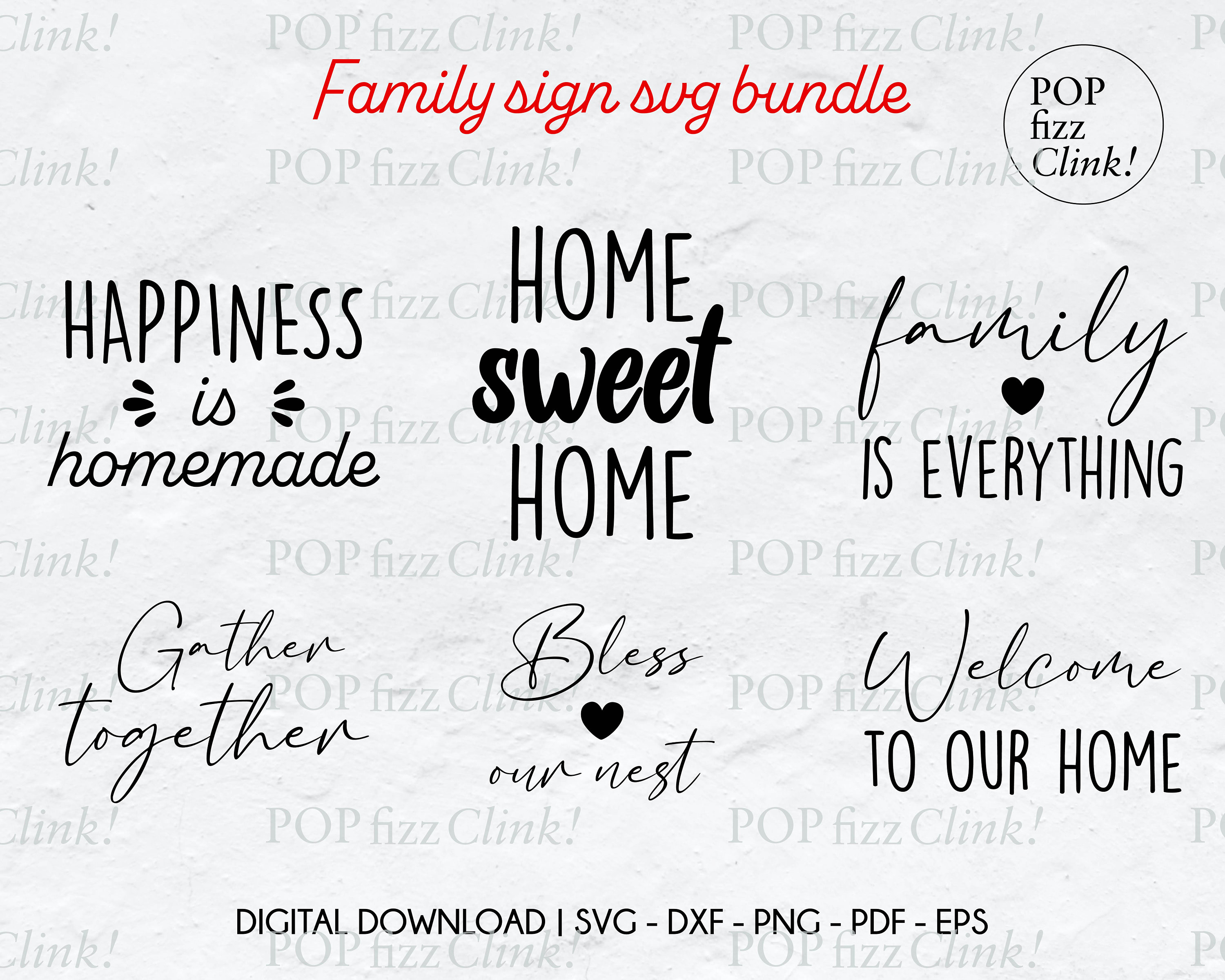 Family Sign Svg Bundle, Rustic Farmhouse Svg Bundle, Farmhouse Quotes ...