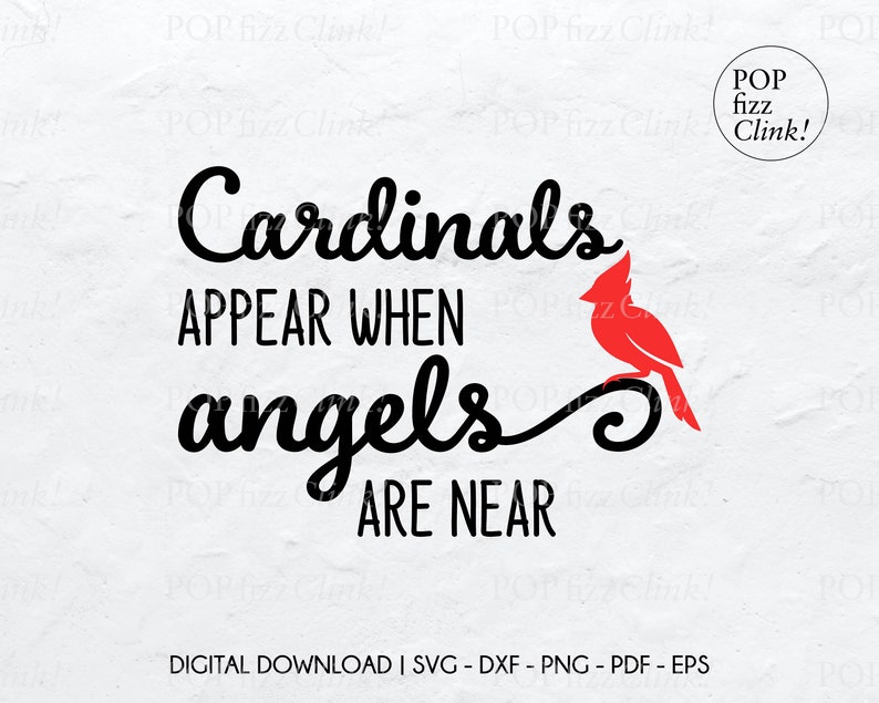 Cardinals Appear When Angels Are Near Svg, Red Cardinal Svg, Christmas ...