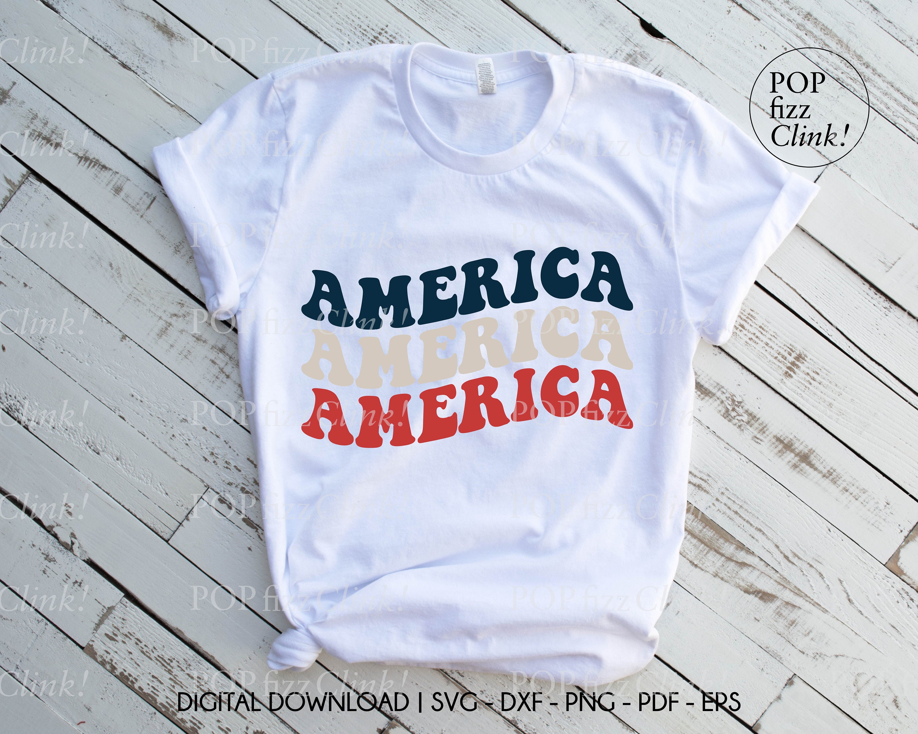 America Svg, Groovy America Svg, 4th of July Patriotic Cut File, Love ...