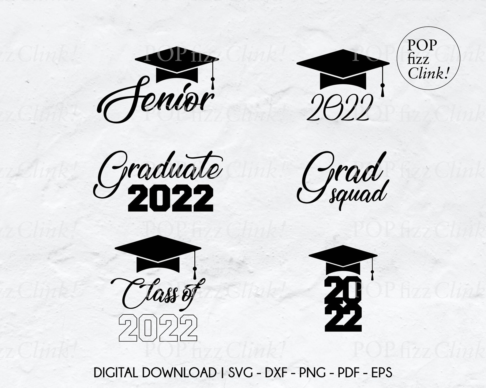 Graduation 2022 Svg Bundle, Class of 2022 Svg, Grad Squad Svg, Grad ...
