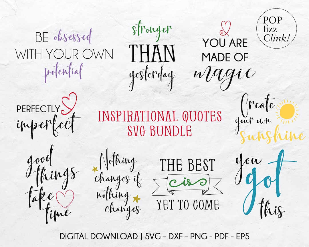 Inspirational Quotes Svg Bundle, Motivational Quotes Svg Bundle ...