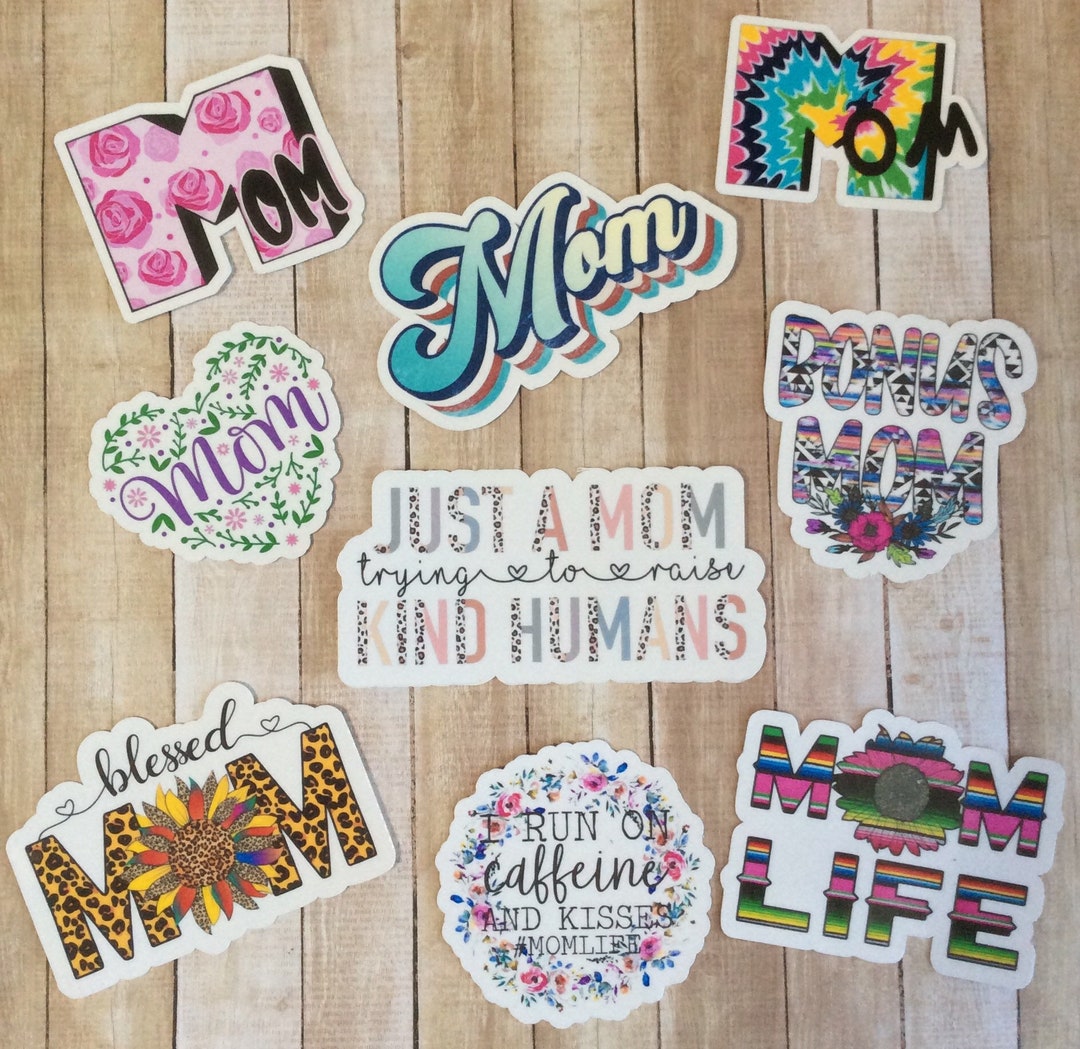Mom Stickers Multi Sticker Pack Fully Waterproof - Etsy